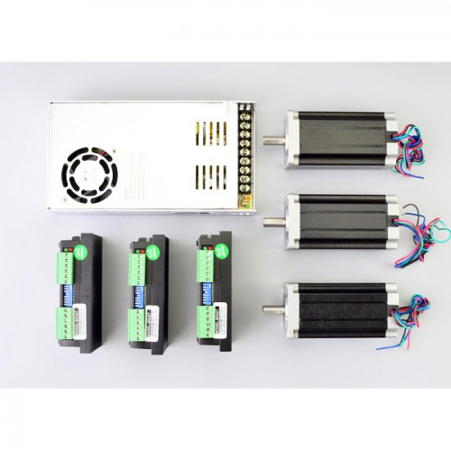 3 Axis CNC Controller Kit 3.0Nm Nema 23 Stepper Motor & Driver & Power ...