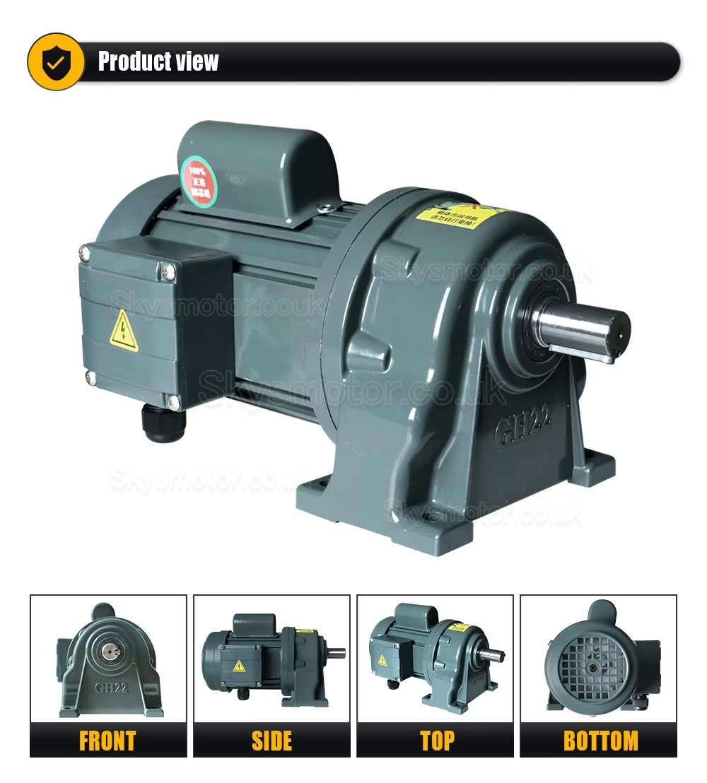 220V 400W Single Phase AC Gear Motor GH-22-400W with Ratio 5:1/ 30:1 ...