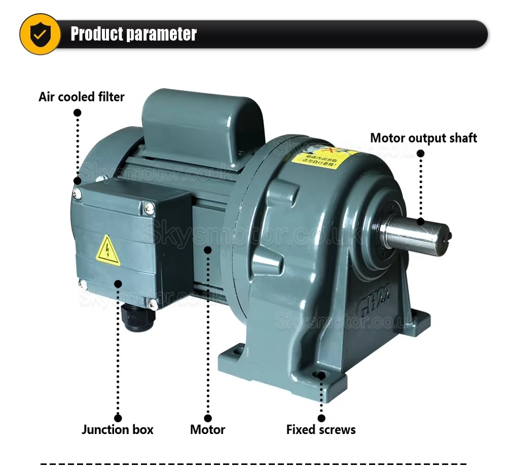 220V 400W Single Phase AC Gear Motor GH-22-400W with Ratio 5:1/ 30:1 ...