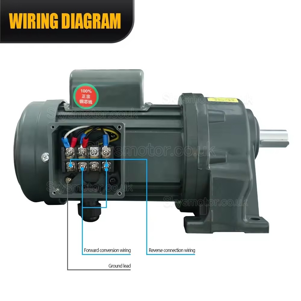 220V 400W Single Phase AC Gear Motor GH-22-400W with Ratio 5:1/ 30:1 ...